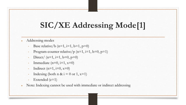 Introduction to Simplified instruction computer or SIC/XE | PPTX