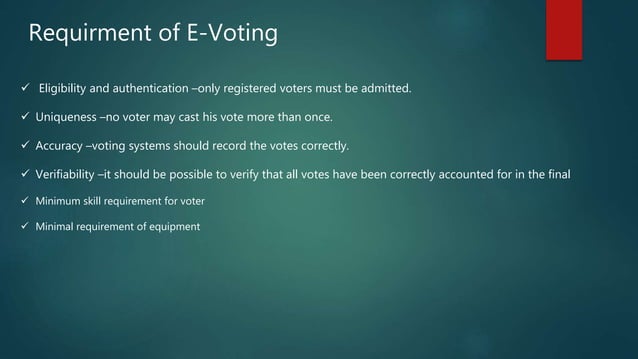 online E-voting system | PPTX | Internet | Computing