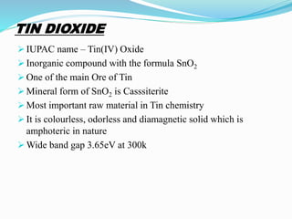 Synthesis and characterization of Tin di oxide | PPTX