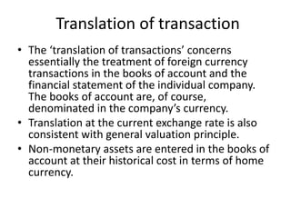 foreign currency translation | PPTX | Stocks and Bonds | Personal Investing