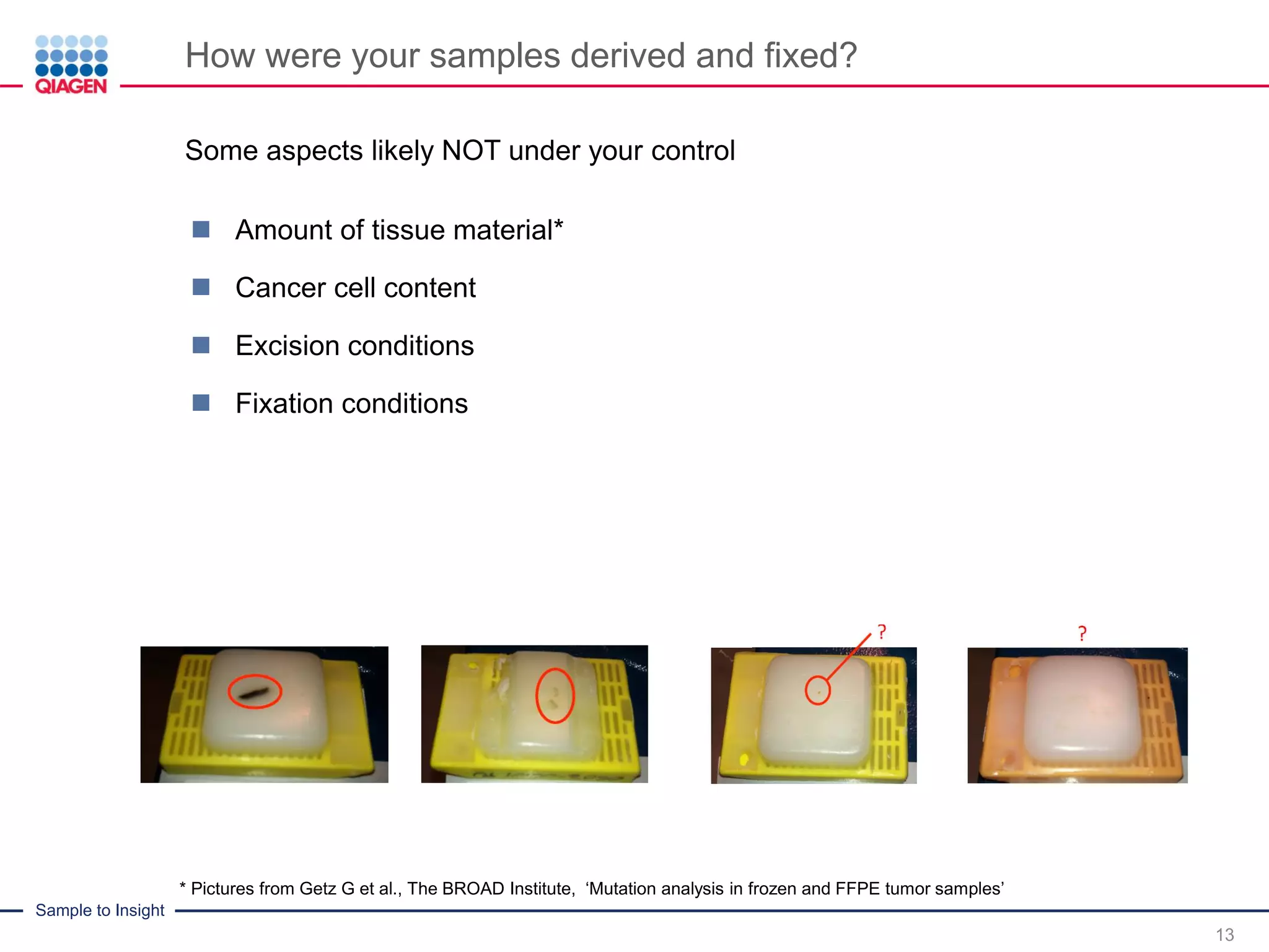 Cancer Research & the Challenges of FFPE Samples – An Introduction | PDF