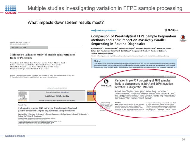 Cancer Research & the Challenges of FFPE Samples – An Introduction | PDF | Biological Sciences ...