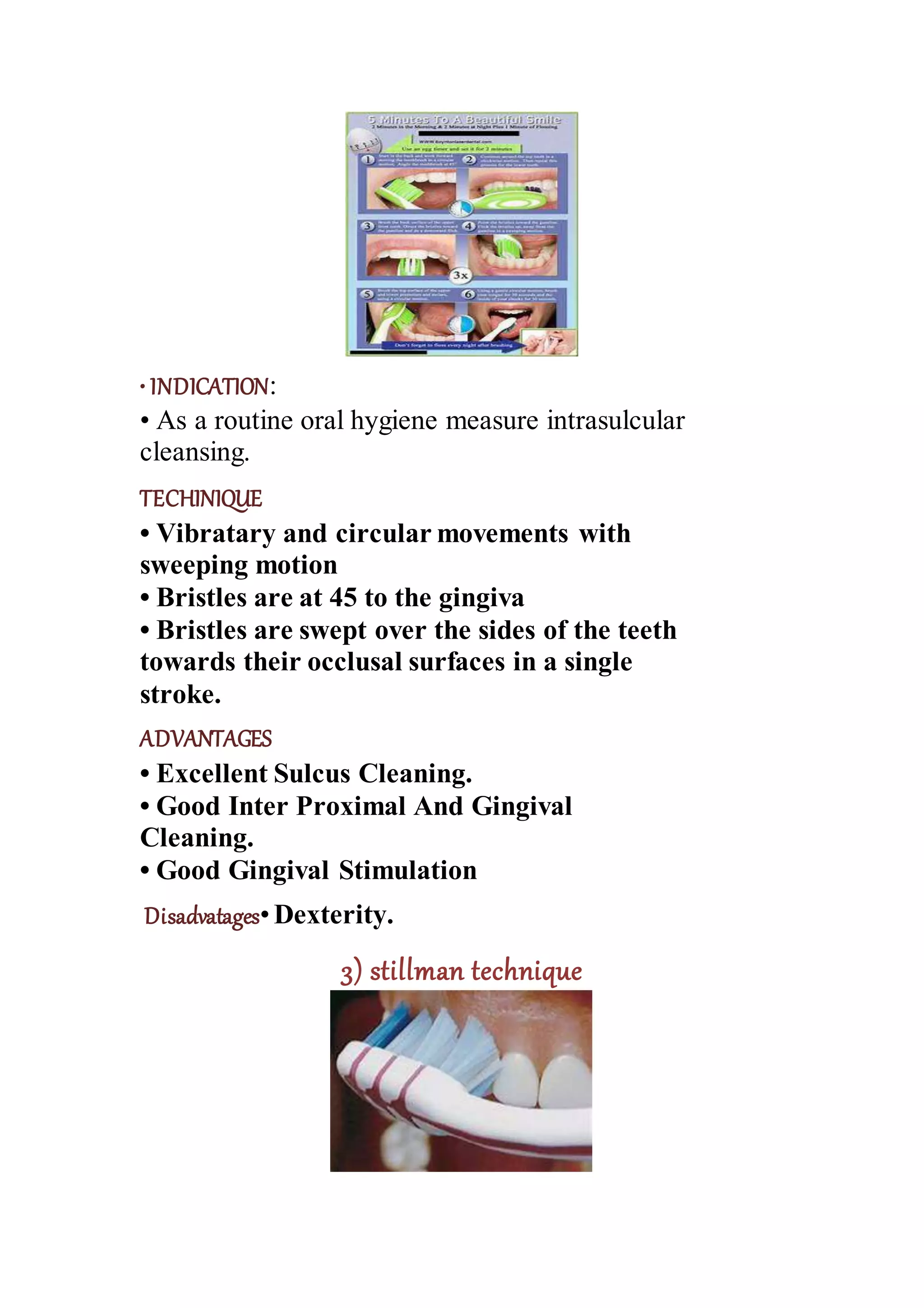 Tooth brushing techniques | DOCX