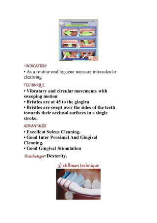 Tooth brushing techniques | DOCX