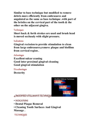 Tooth brushing techniques | DOCX