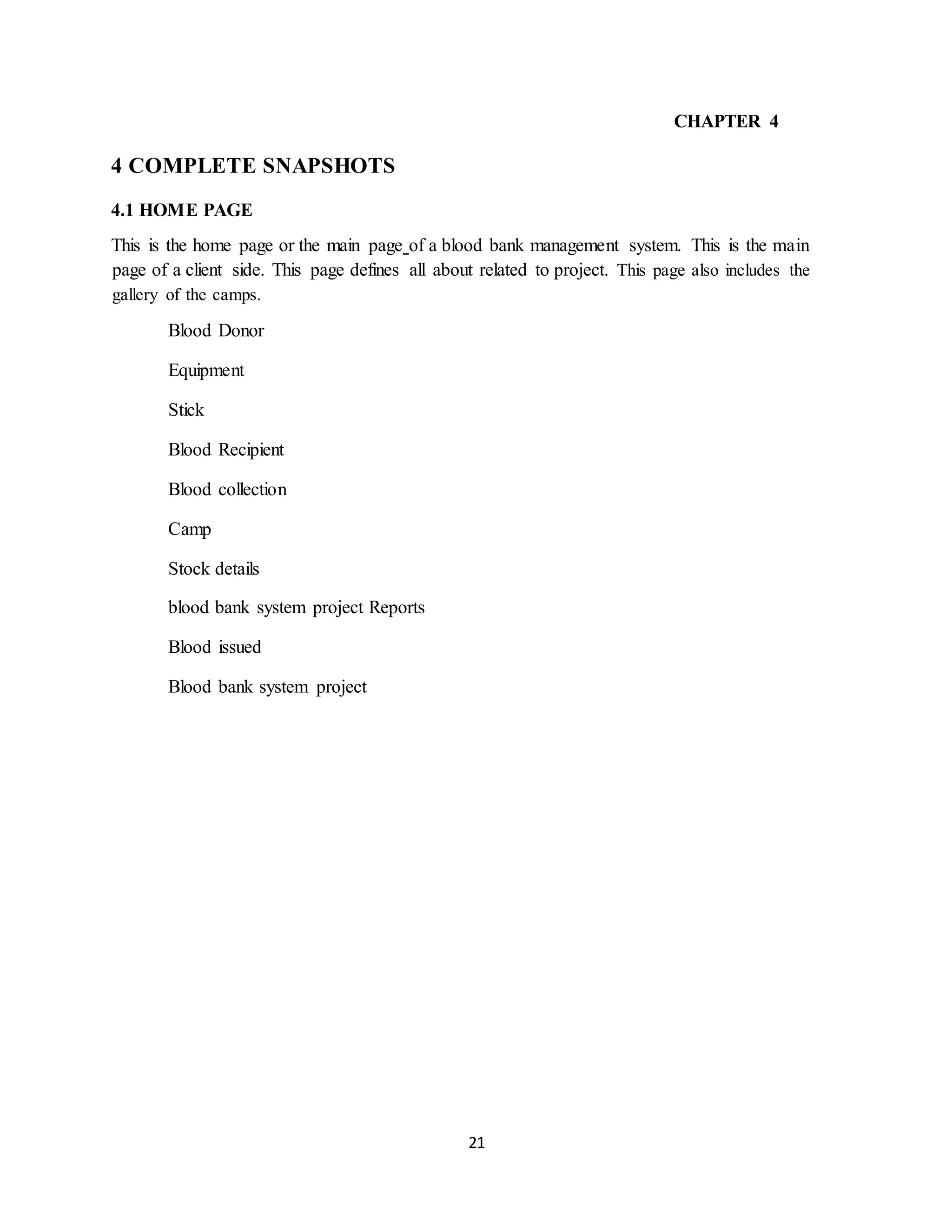 Full report on blood bank management system | PDF