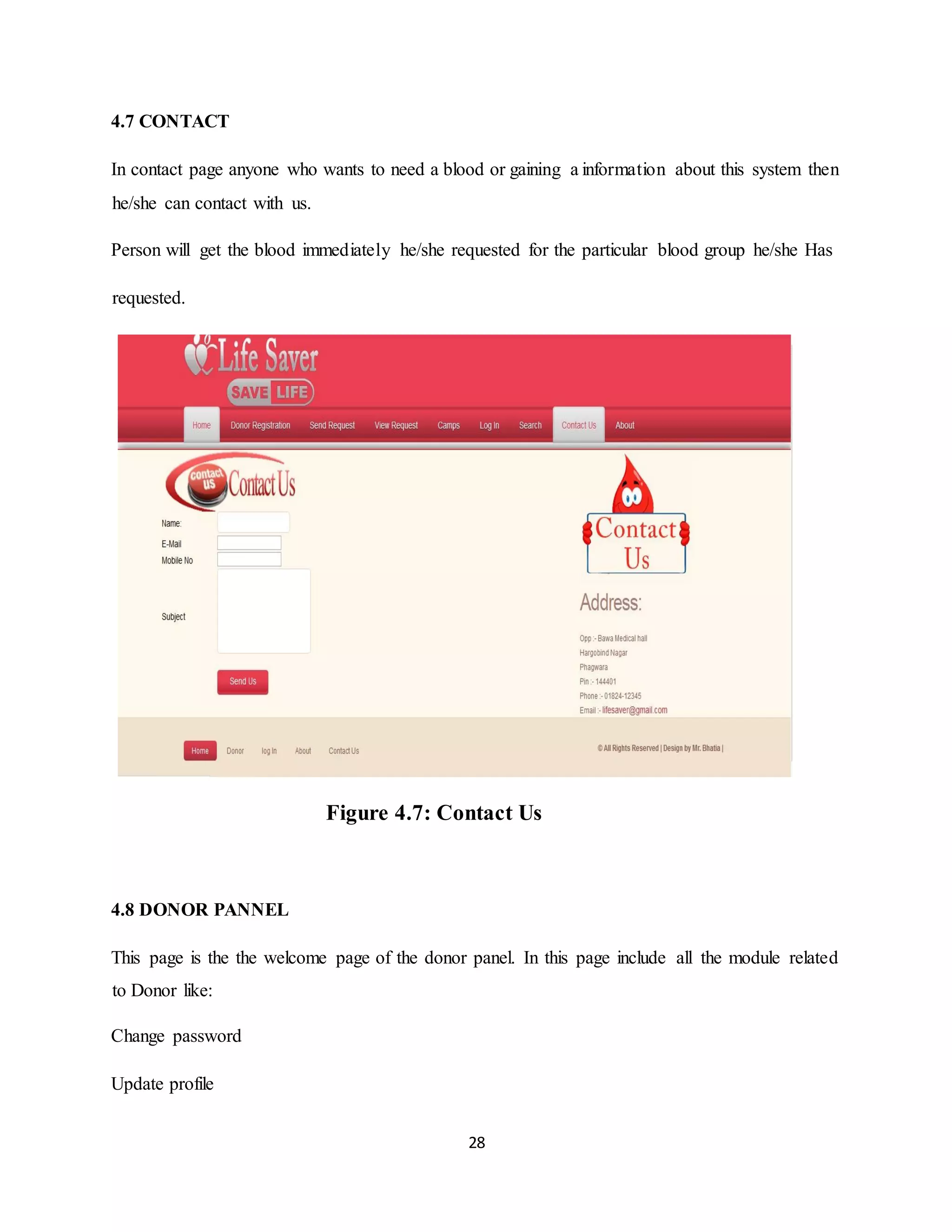 Full report on blood bank management system | PDF
