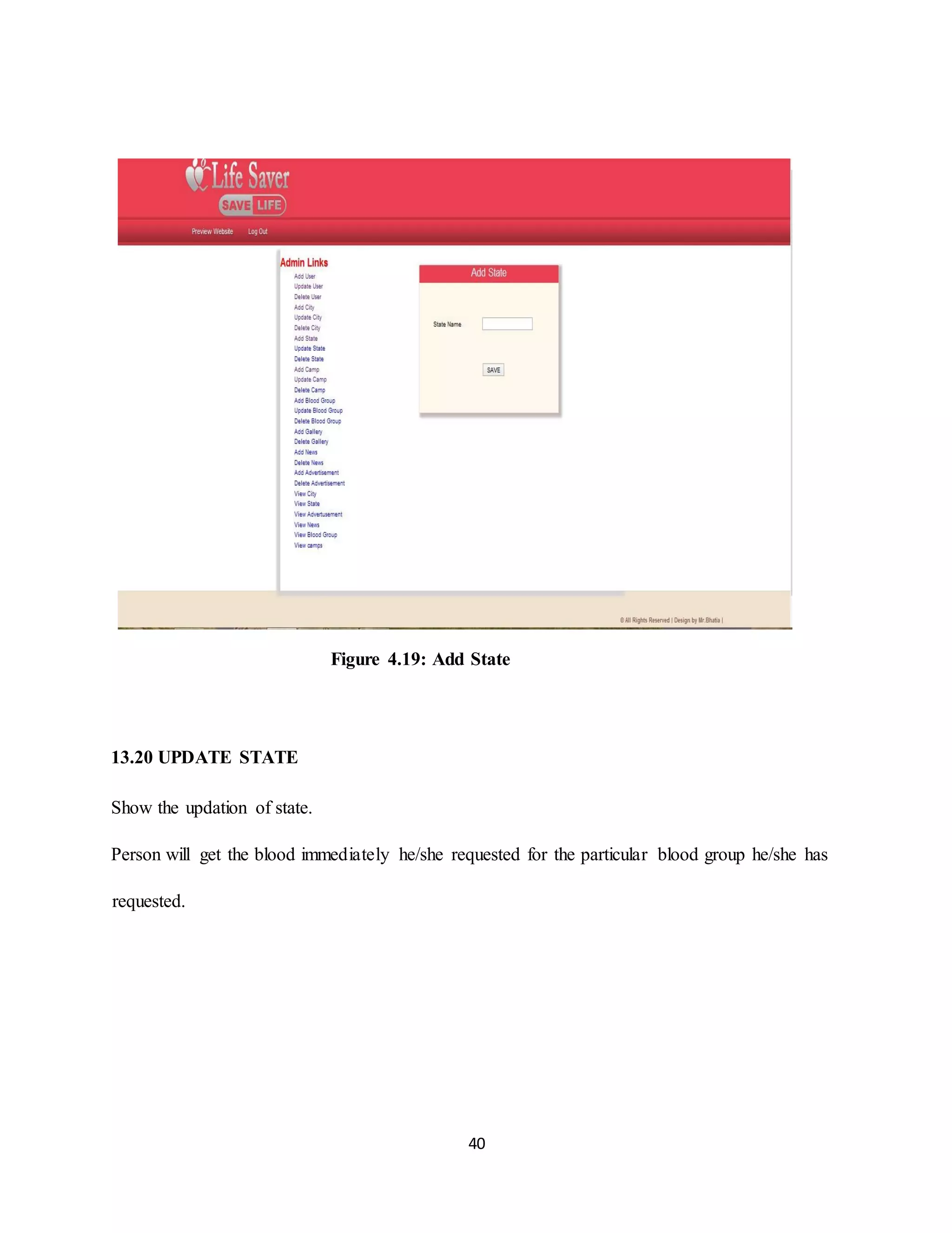 Full report on blood bank management system | PDF