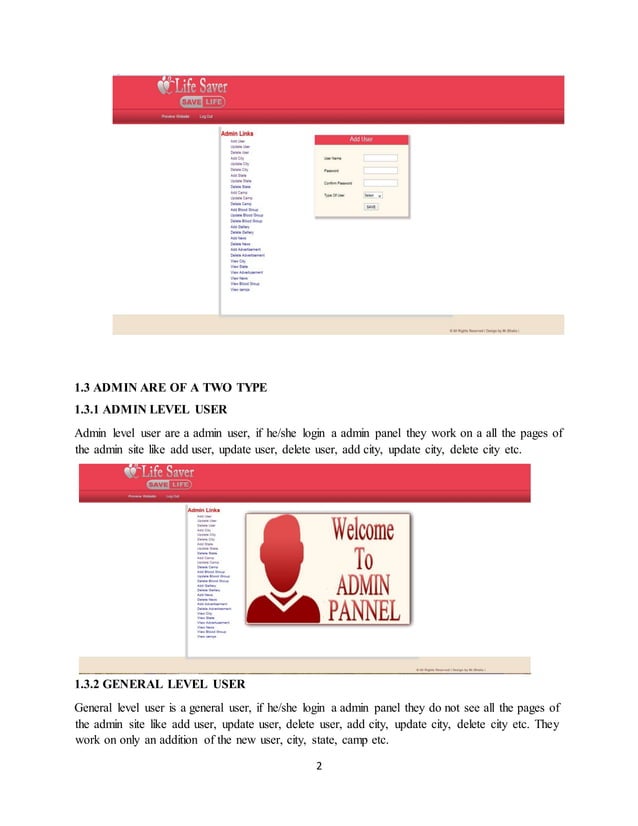 Full report on blood bank management system | PDF