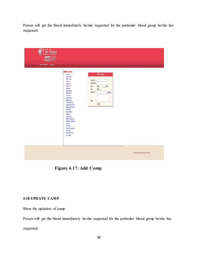 Full report on blood bank management system | PDF