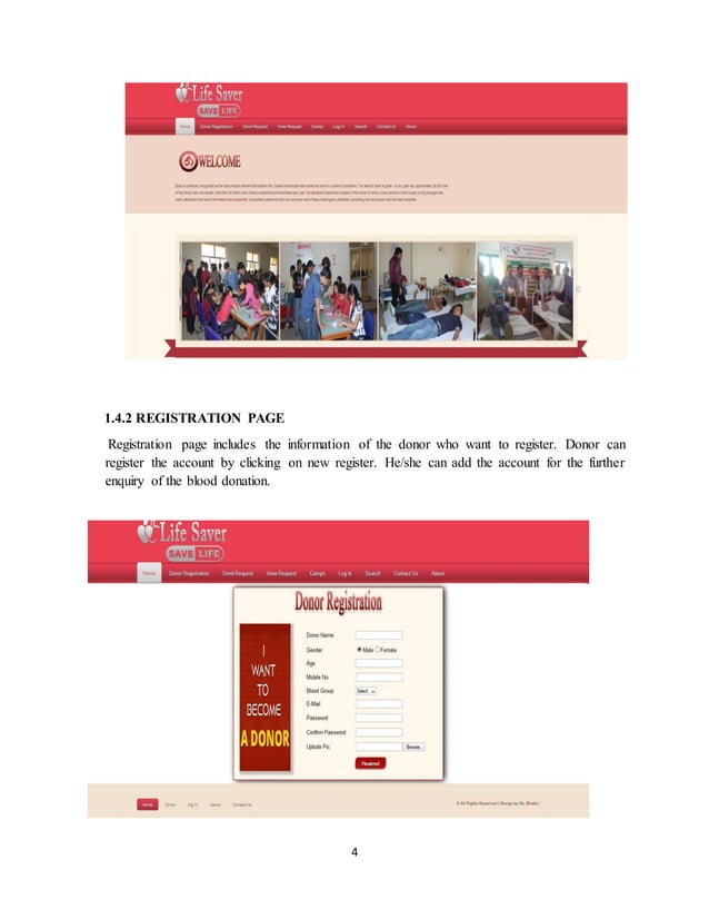 Full report on blood bank management system | PDF