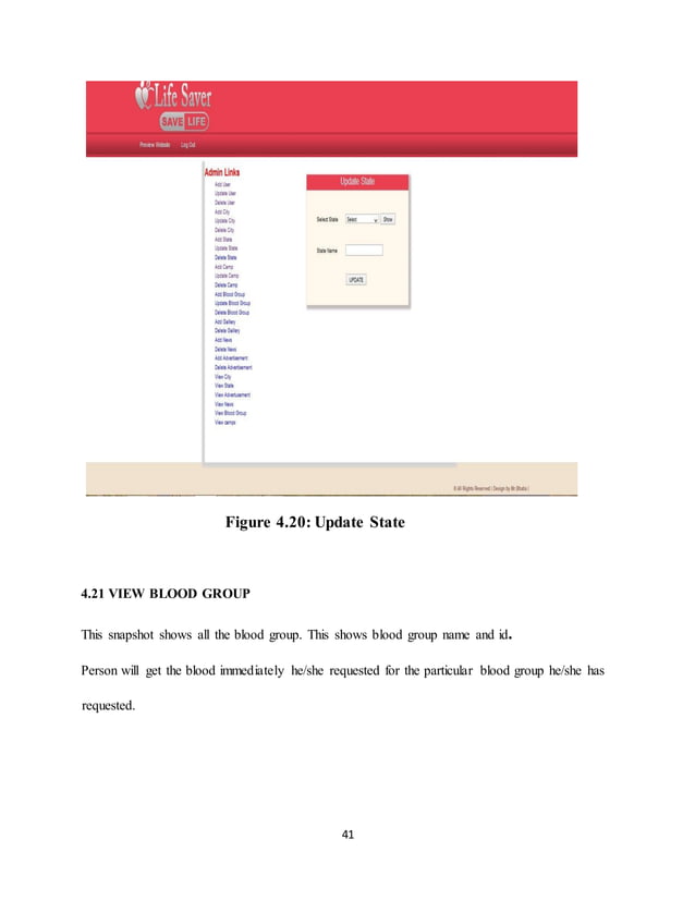 Full report on blood bank management system | PDF