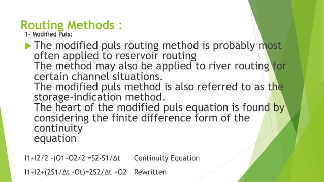 Presentation aboout flood routing | PPTX