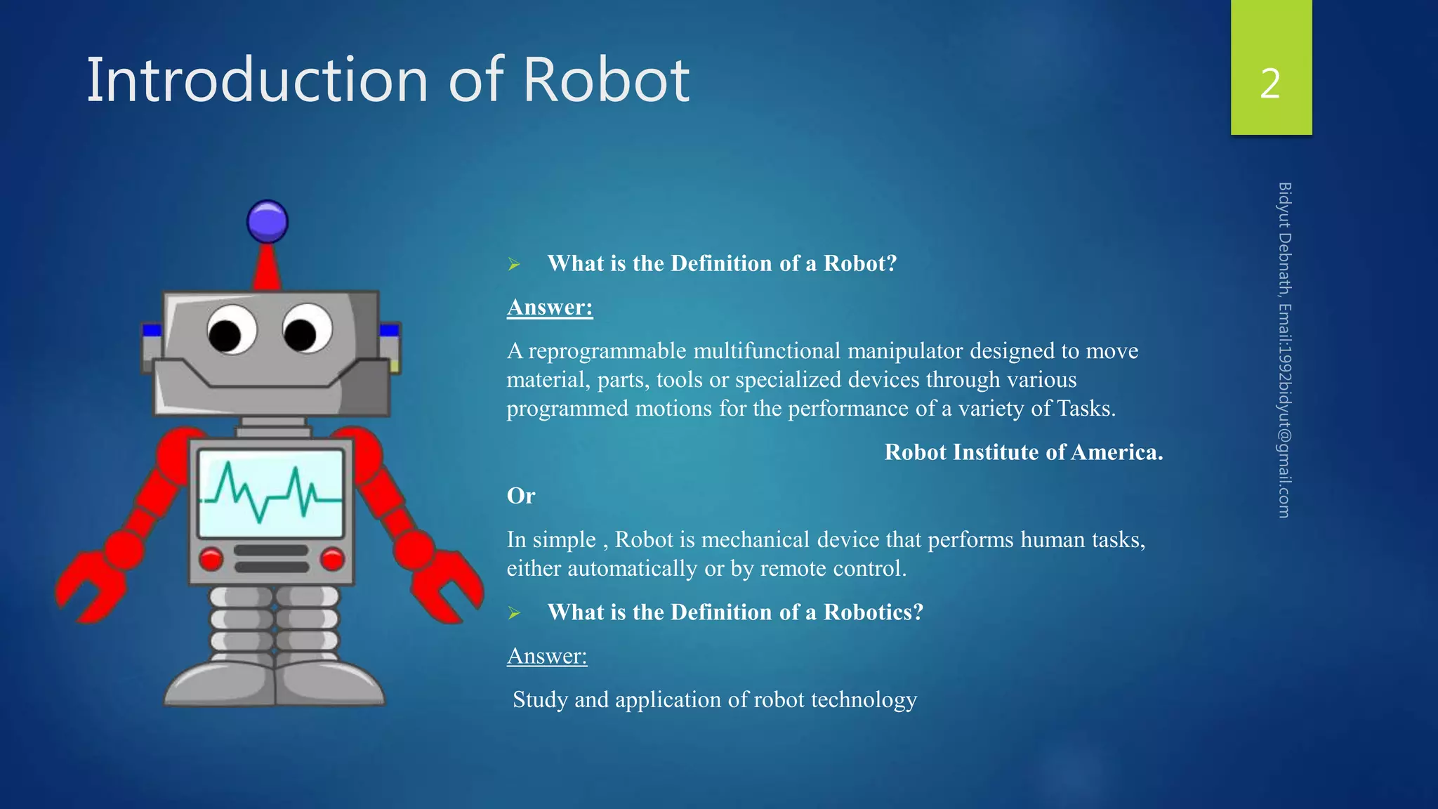Introduction to Robot Making Training for Junior | PPT