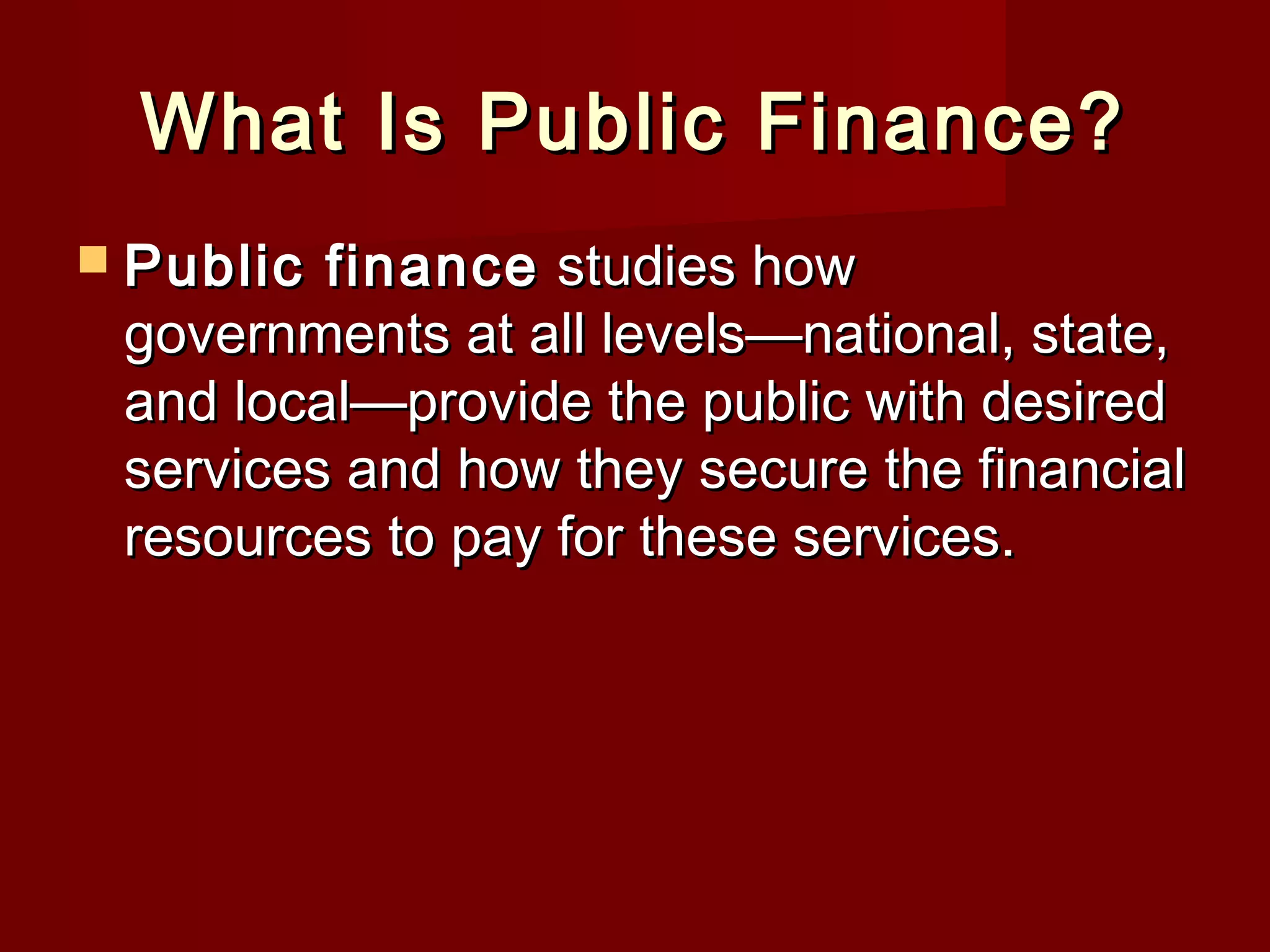 Introduction Public Finance | PPS