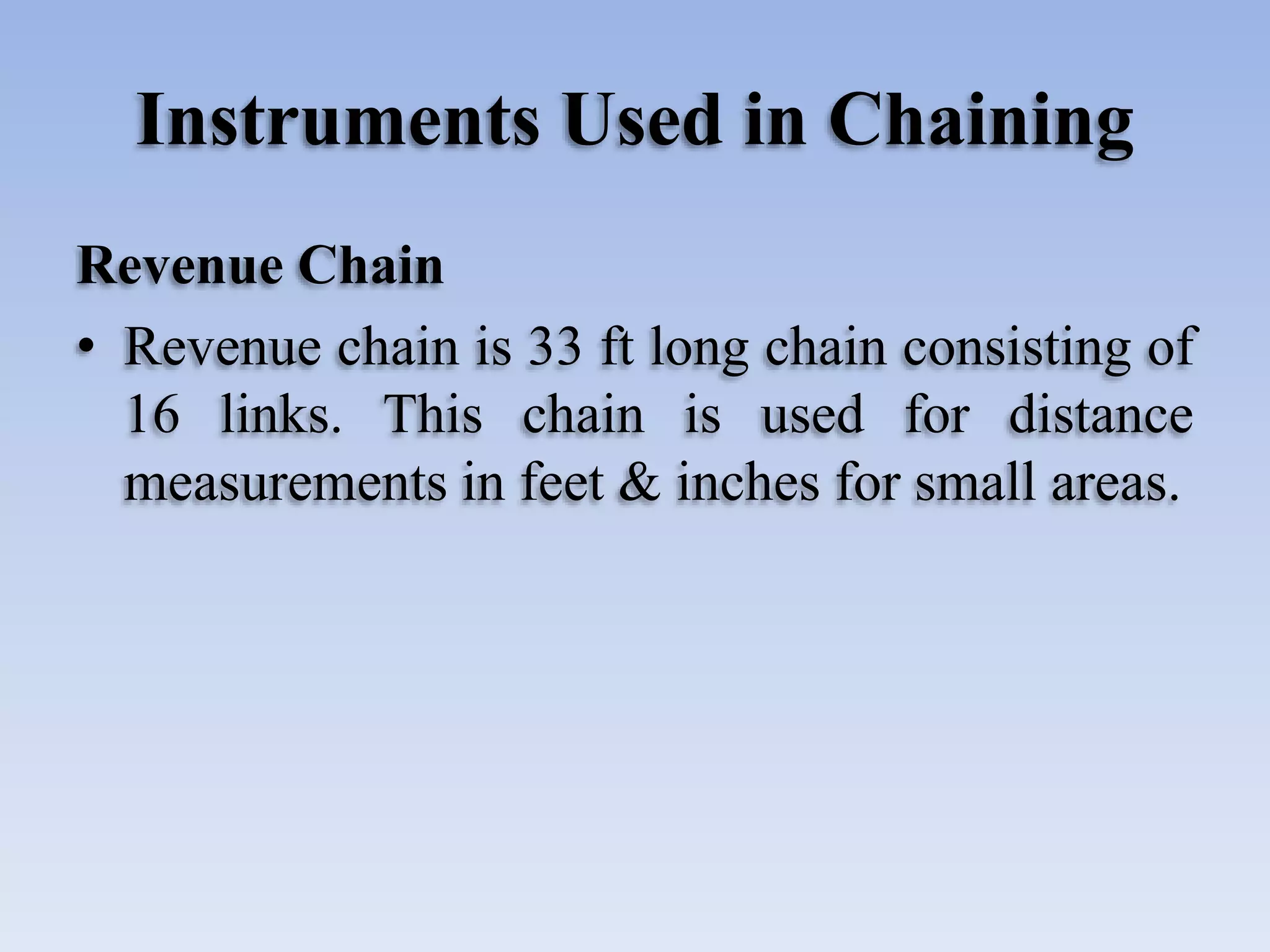 Introduction on instruments used for chaining | PPTX