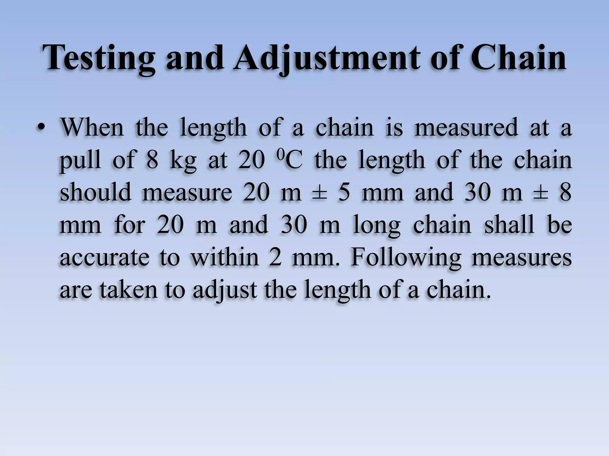 Introduction on instruments used for chaining | PPTX