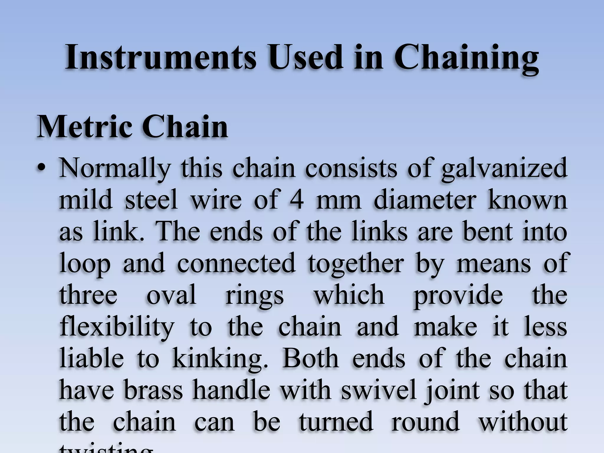 Introduction on instruments used for chaining | PPTX