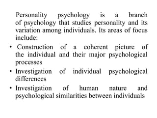 Introduction to Organizational Psychology | PPTX