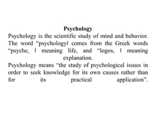 Introduction to Organizational Psychology | PPTX
