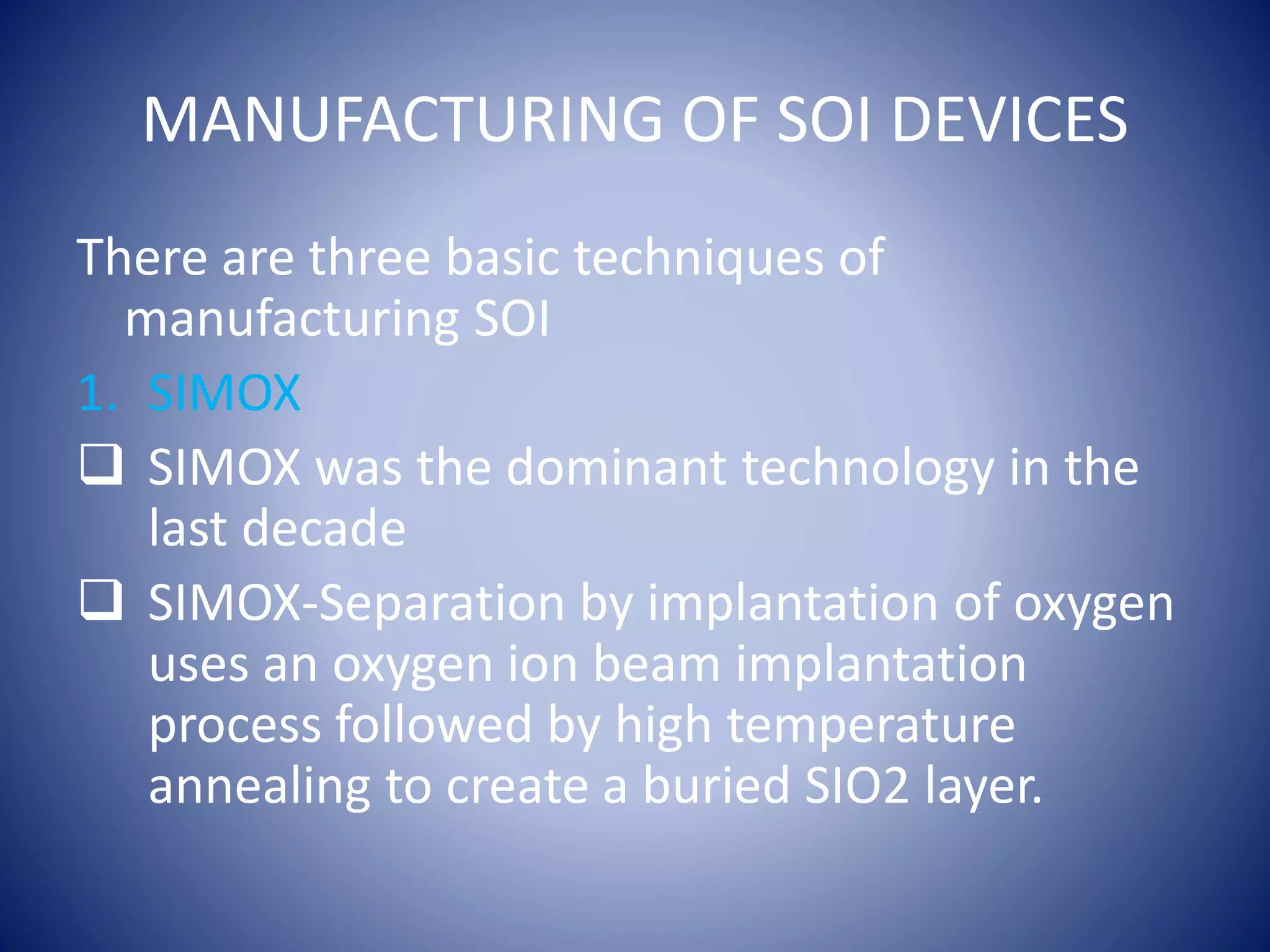 SILICON ON INSULATOR | PPTX