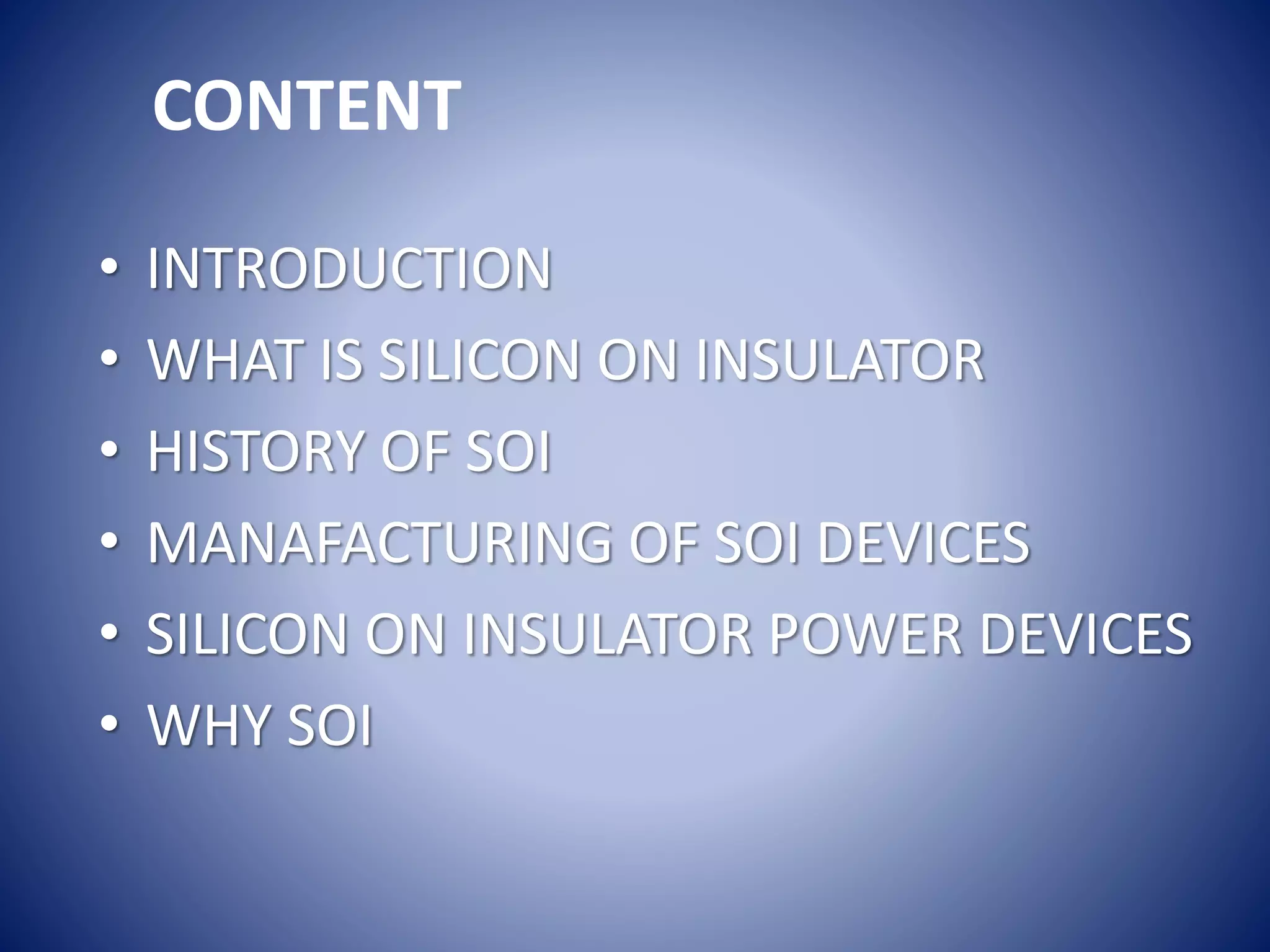 SILICON ON INSULATOR | PPTX