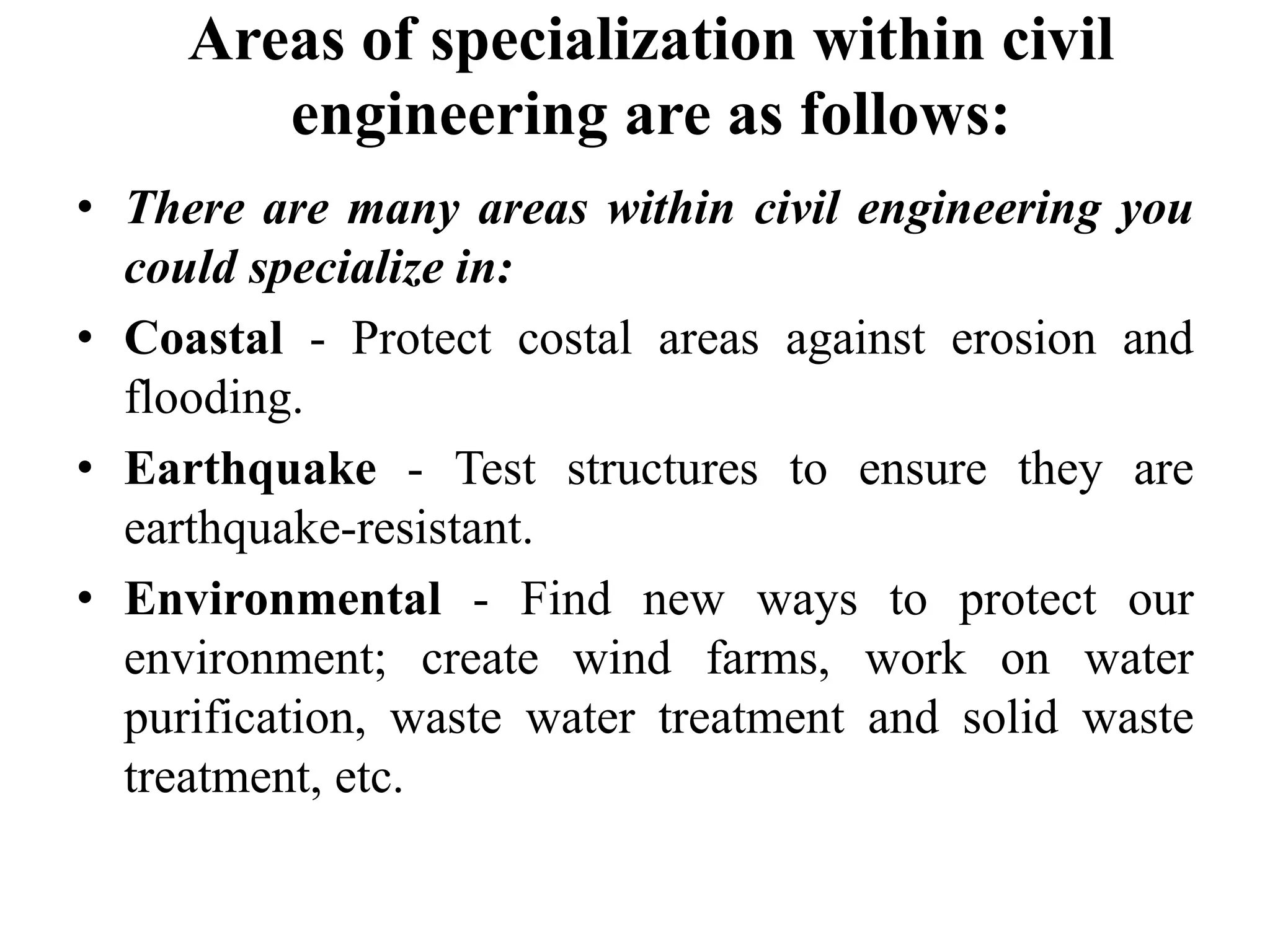 Introduction of civil engineering and specialization | PPTX