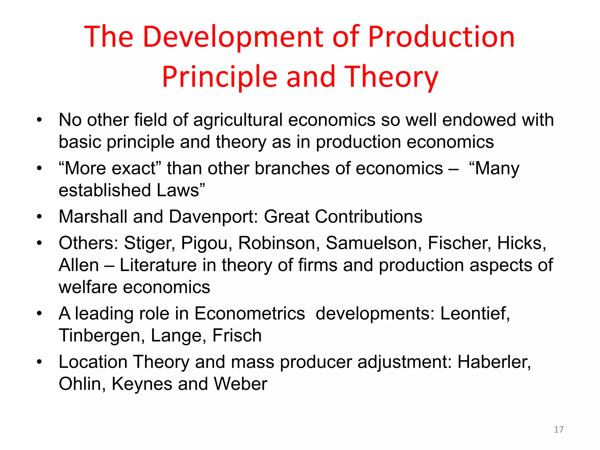 Agriculture Production Economics | PPTX