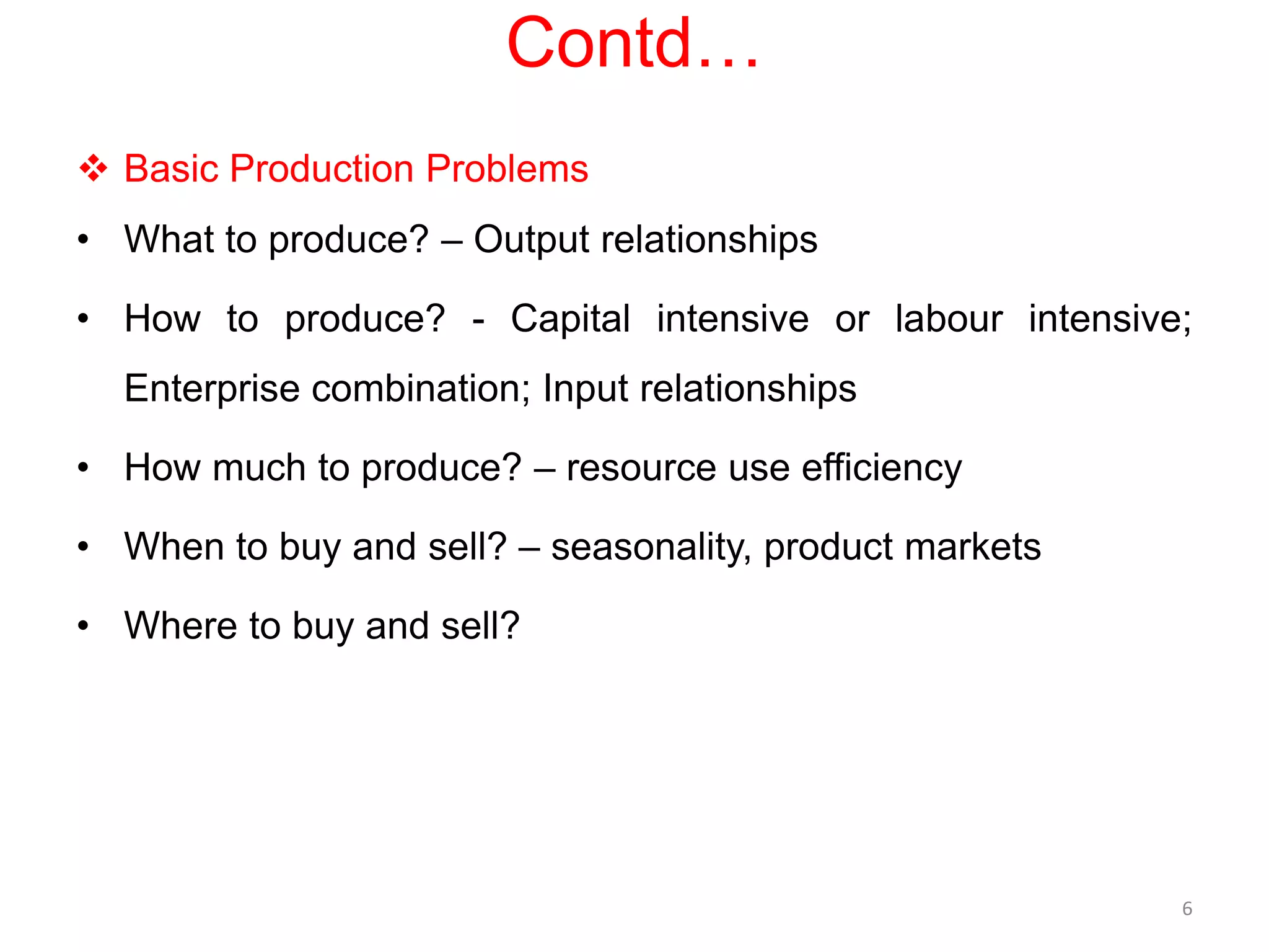 Agriculture Production Economics | PPTX