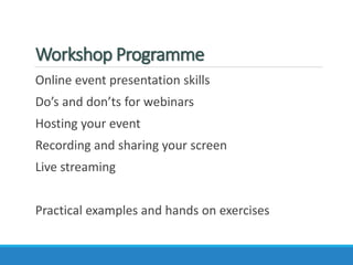 Introduction: Virtual Events and Live Streaming | PPT