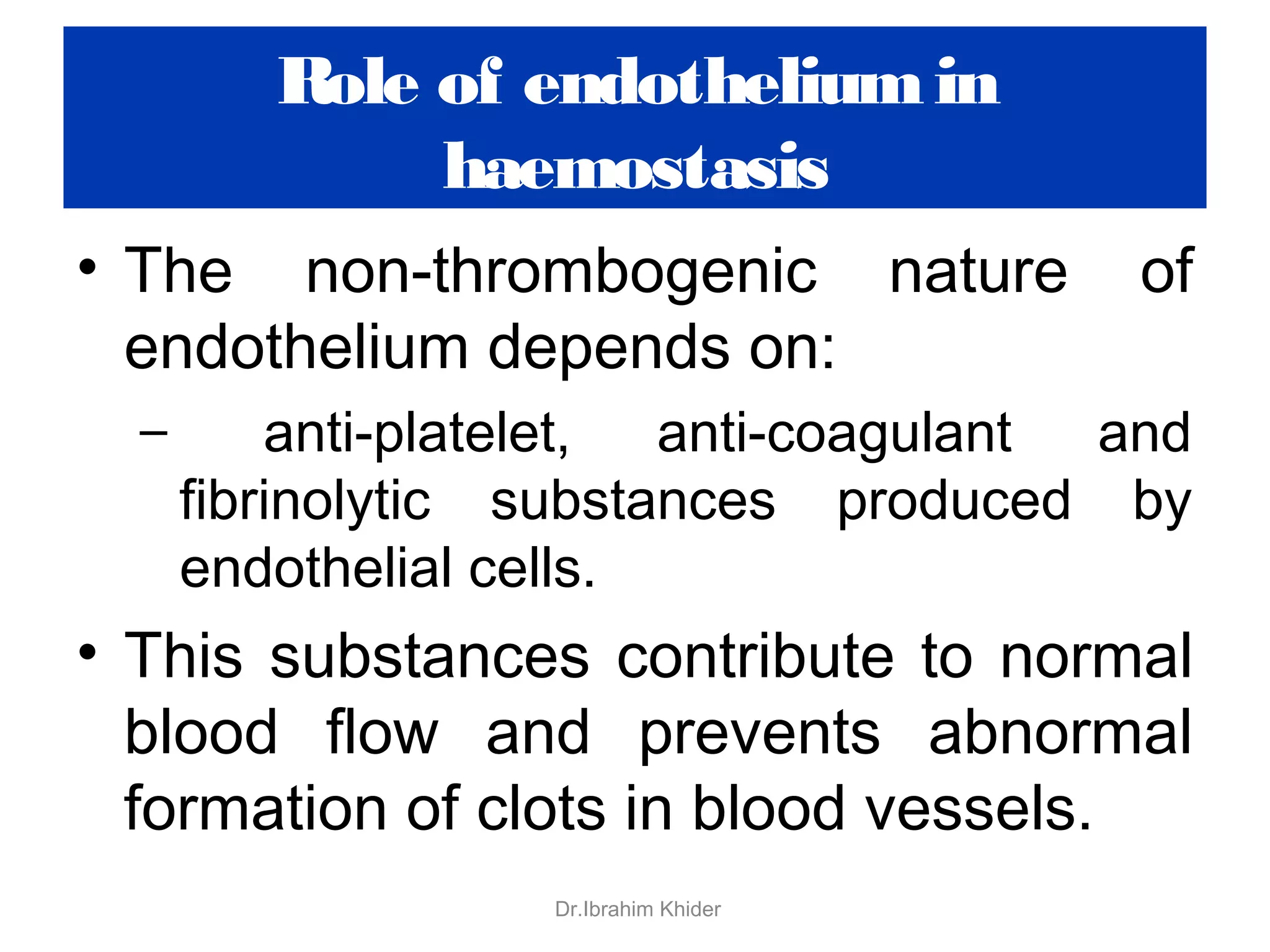 Introduction to Haemostasis | PPT