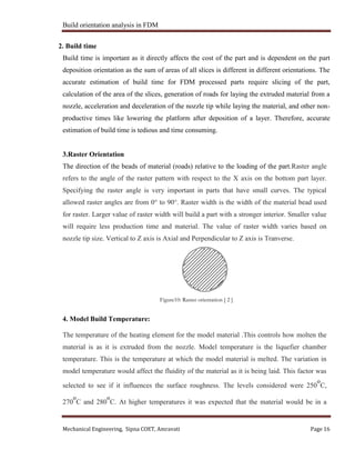Build Orientation Analysis in fused deposition modeling | PDF