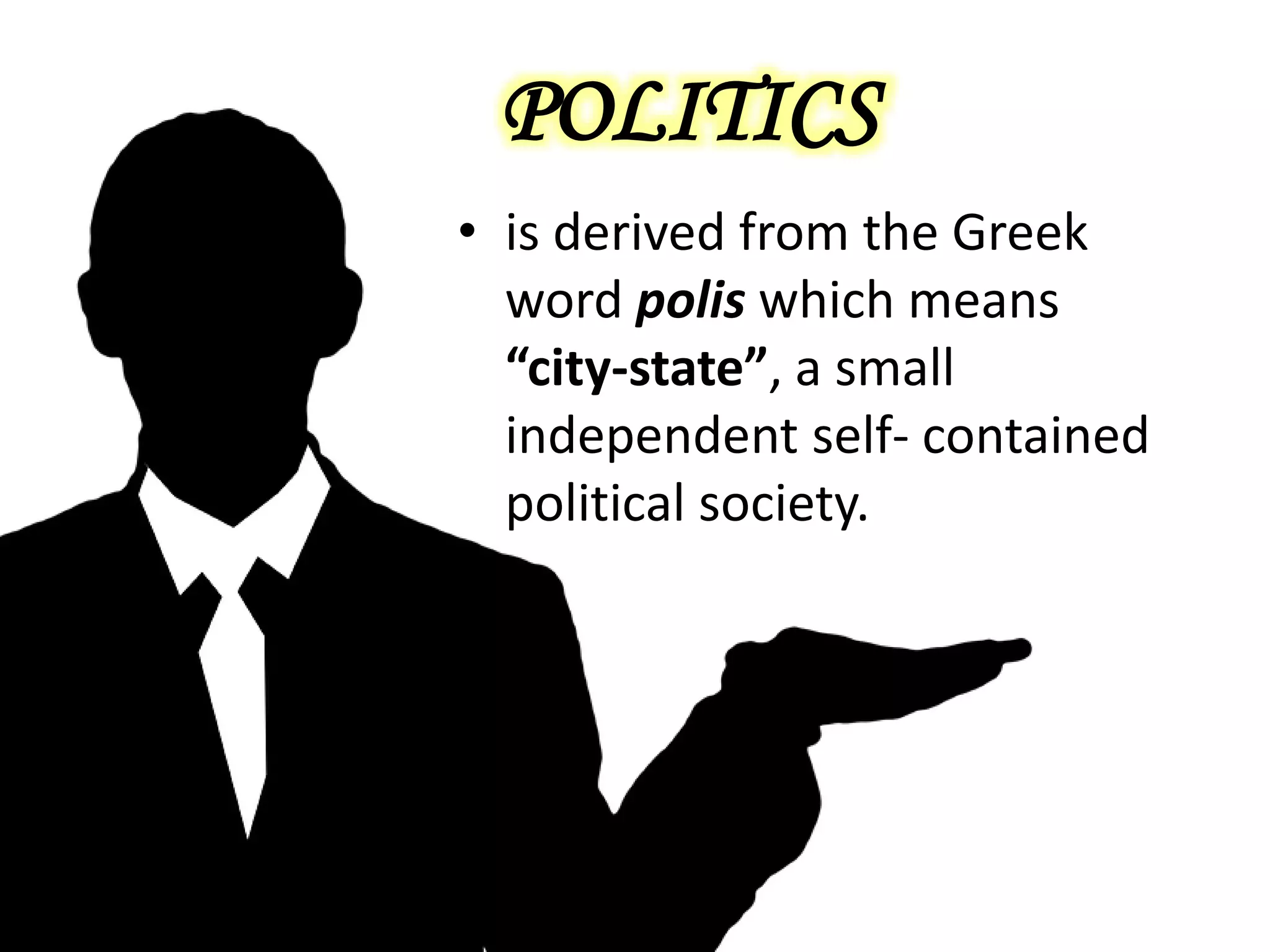 INTRODUCTION: THE CONCEPTS OF POLITICS AND GOVERNANCE | PPTX