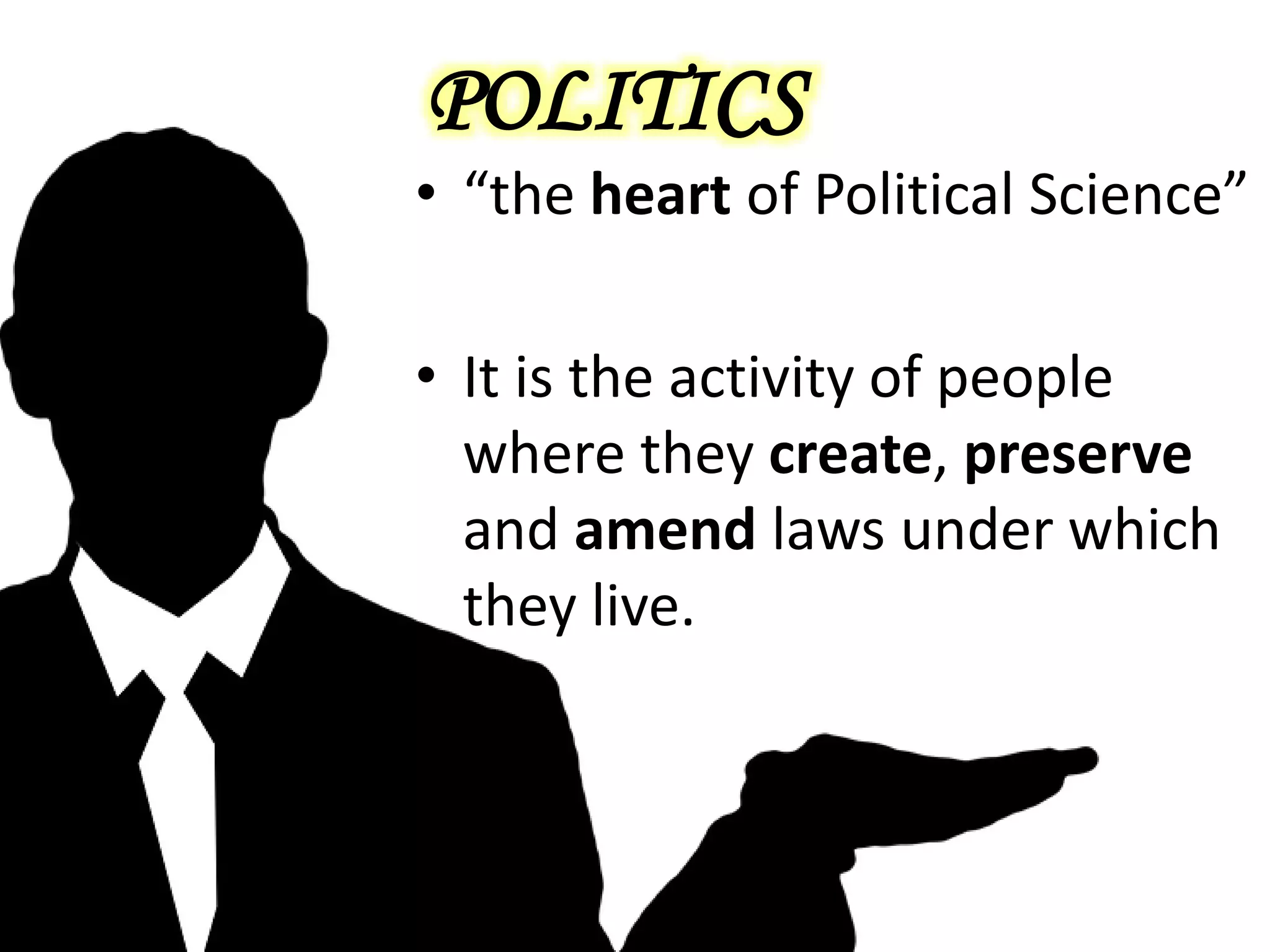 INTRODUCTION: THE CONCEPTS OF POLITICS AND GOVERNANCE | PPTX