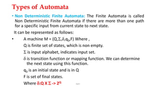 Introduction TO Finite Automata | PPTX