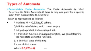 Introduction TO Finite Automata | PPTX