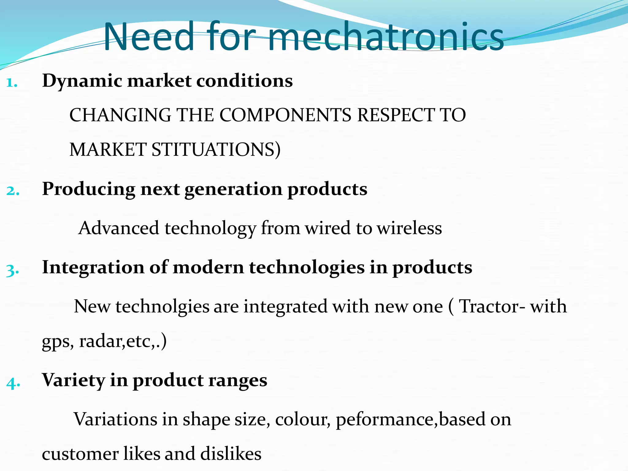 Introduction to Mechatronics | PPT | Robotics | Technology & Computing