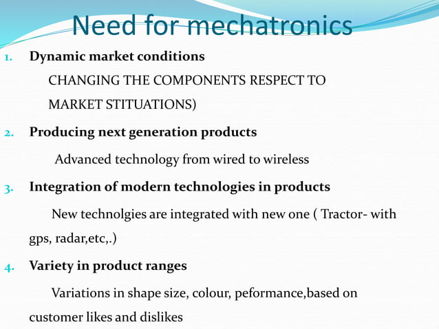 Introduction to Mechatronics | PPT | Robotics | Technology & Computing