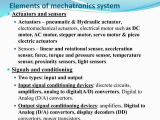 Introduction to Mechatronics | PPT | Robotics | Technology & Computing