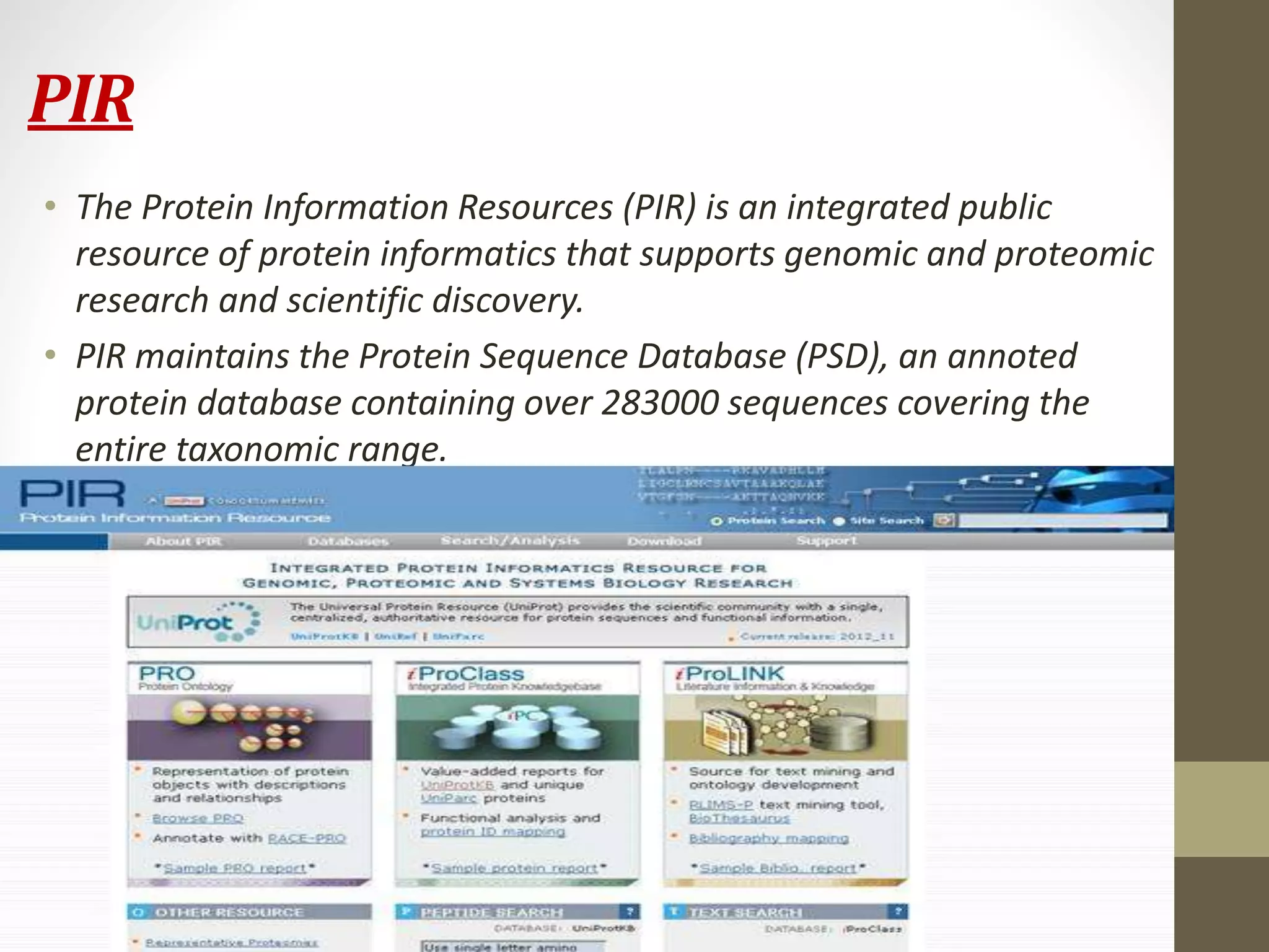 Introduction OF BIOLOGICAL DATABASE | PPTX