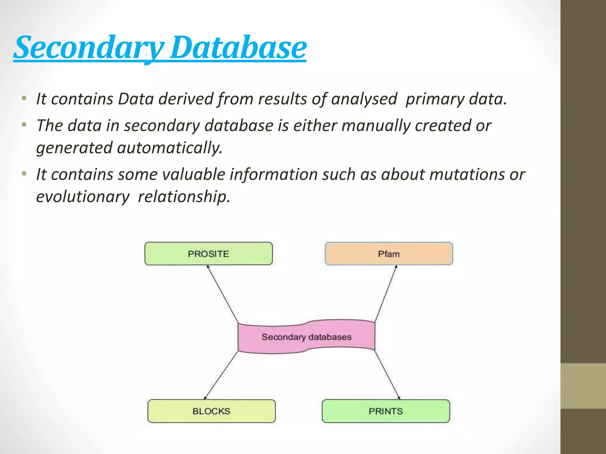 Introduction OF BIOLOGICAL DATABASE | PPTX