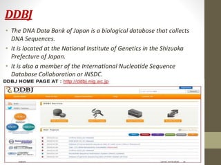 Introduction OF BIOLOGICAL DATABASE | PPTX