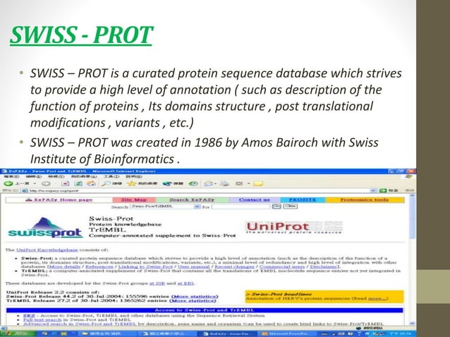 Introduction OF BIOLOGICAL DATABASE | PPTX