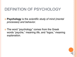 Introduction to Psychology | PPTX
