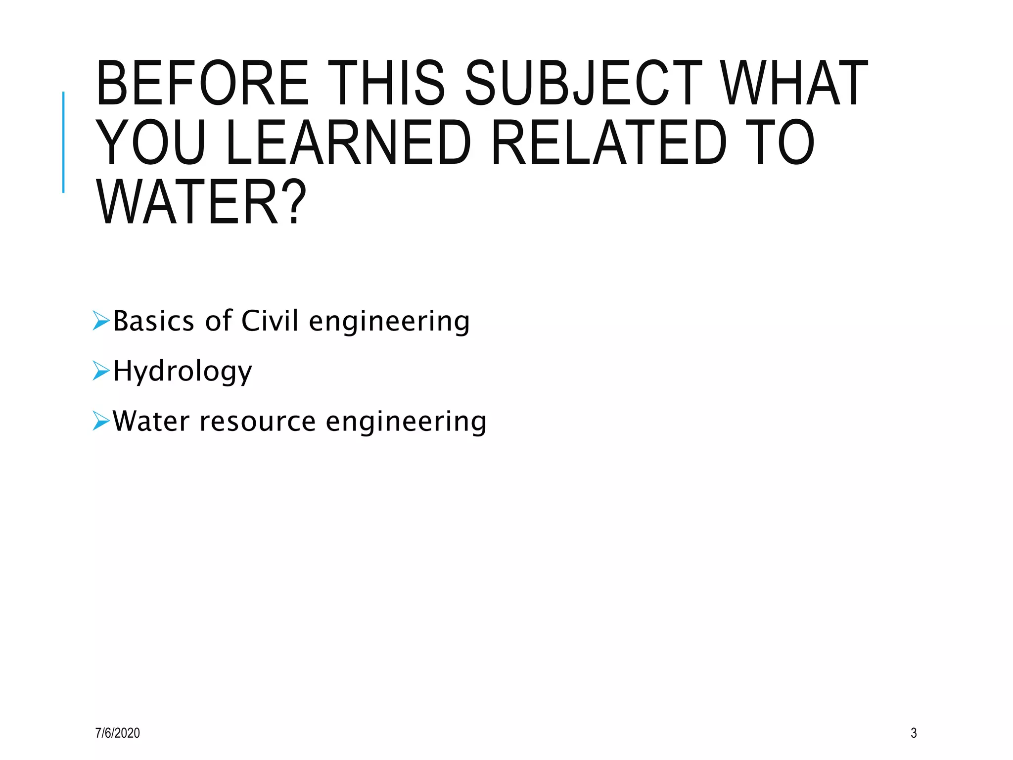 Basics of Water supply and sanitation Engineering | PPTX
