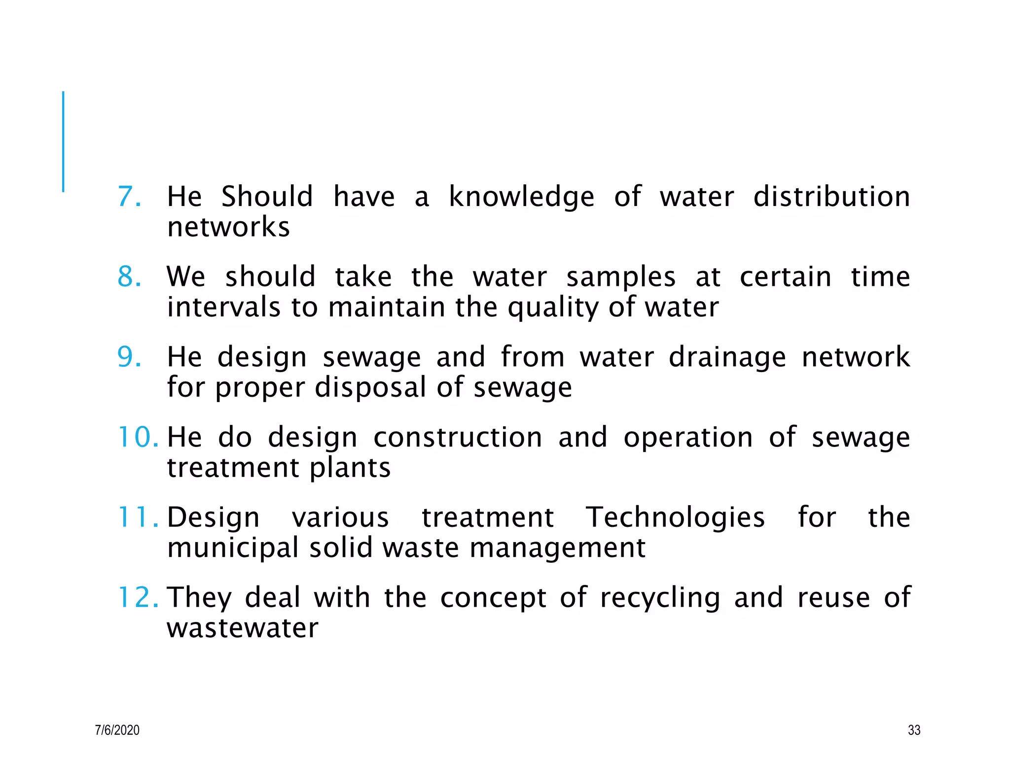 Basics of Water supply and sanitation Engineering | PPTX