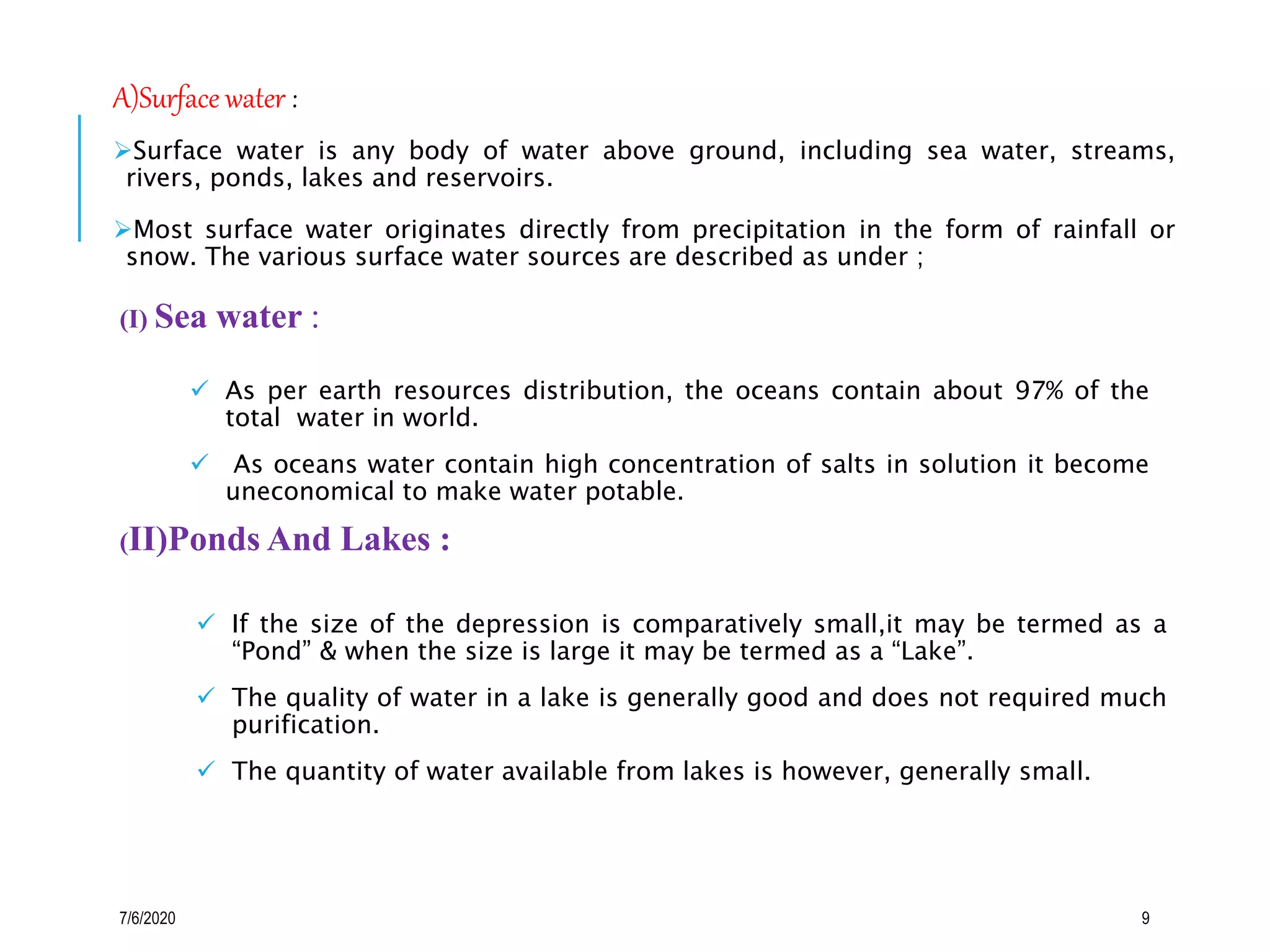 Basics of Water supply and sanitation Engineering | PPTX