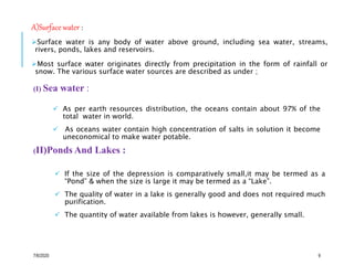 Basics of Water supply and sanitation Engineering | PPTX