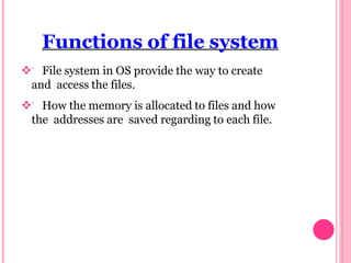 Introduction to File System | PPTX
