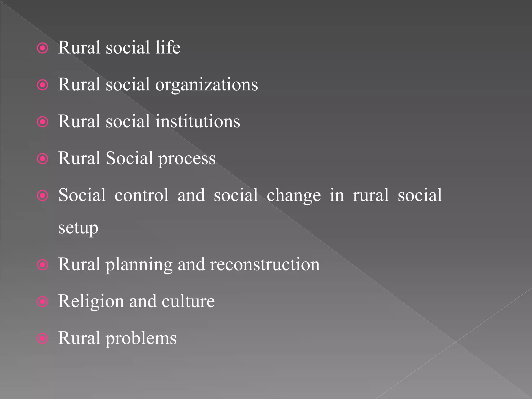 Introduction to rural sociology | PPTX